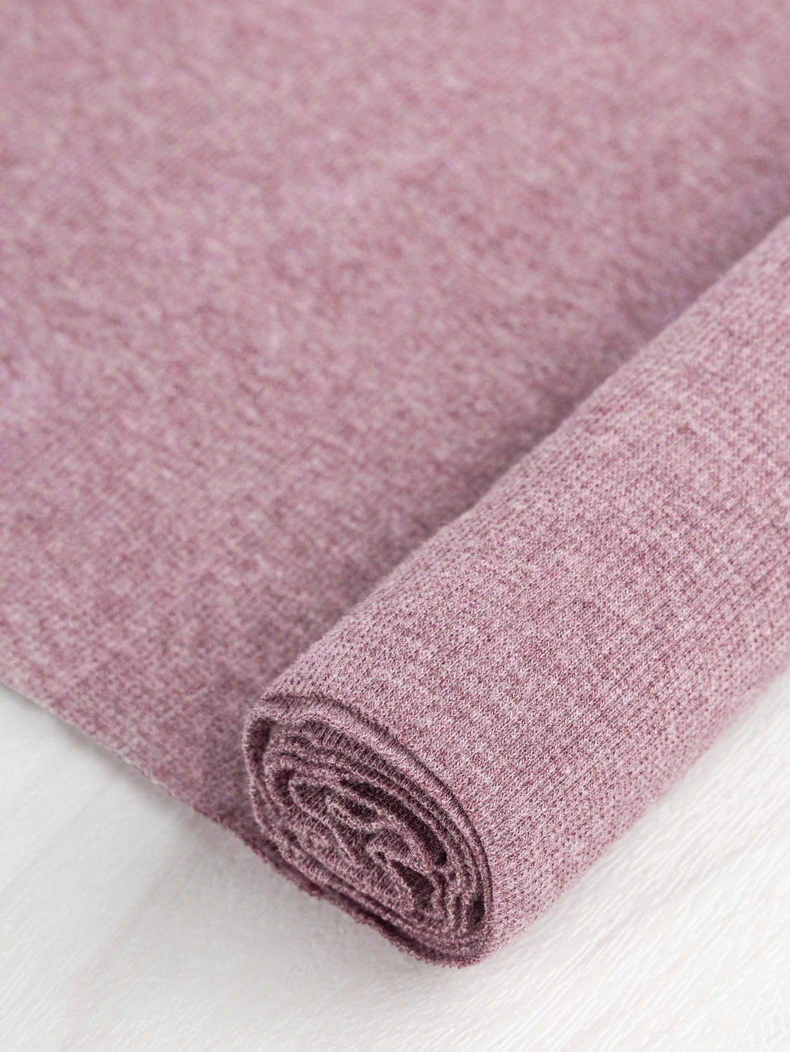Bamboo/Cotton 2x2 Baby Rib - Heather Rose | Core Fabrics