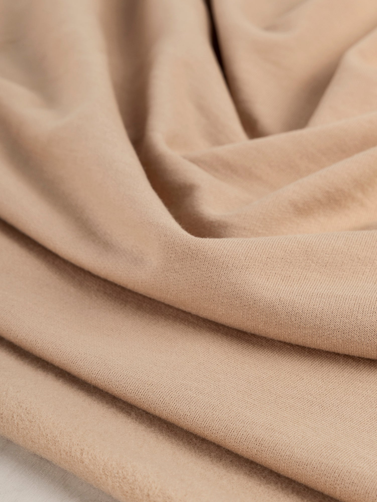 Organic Cotton Fleece - Beige | Core Fabrics