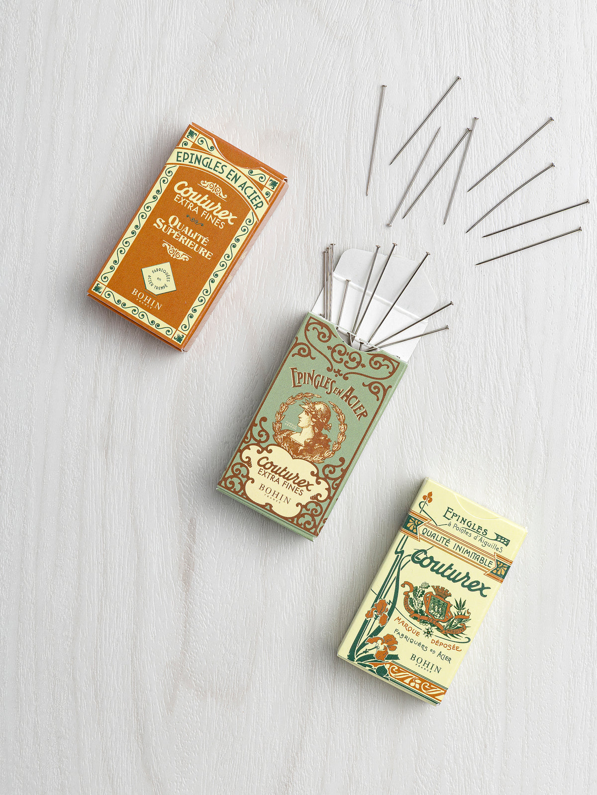 Extra Fine Pins Couturex Vintage Edition - 200 Pack | Core Fabrics