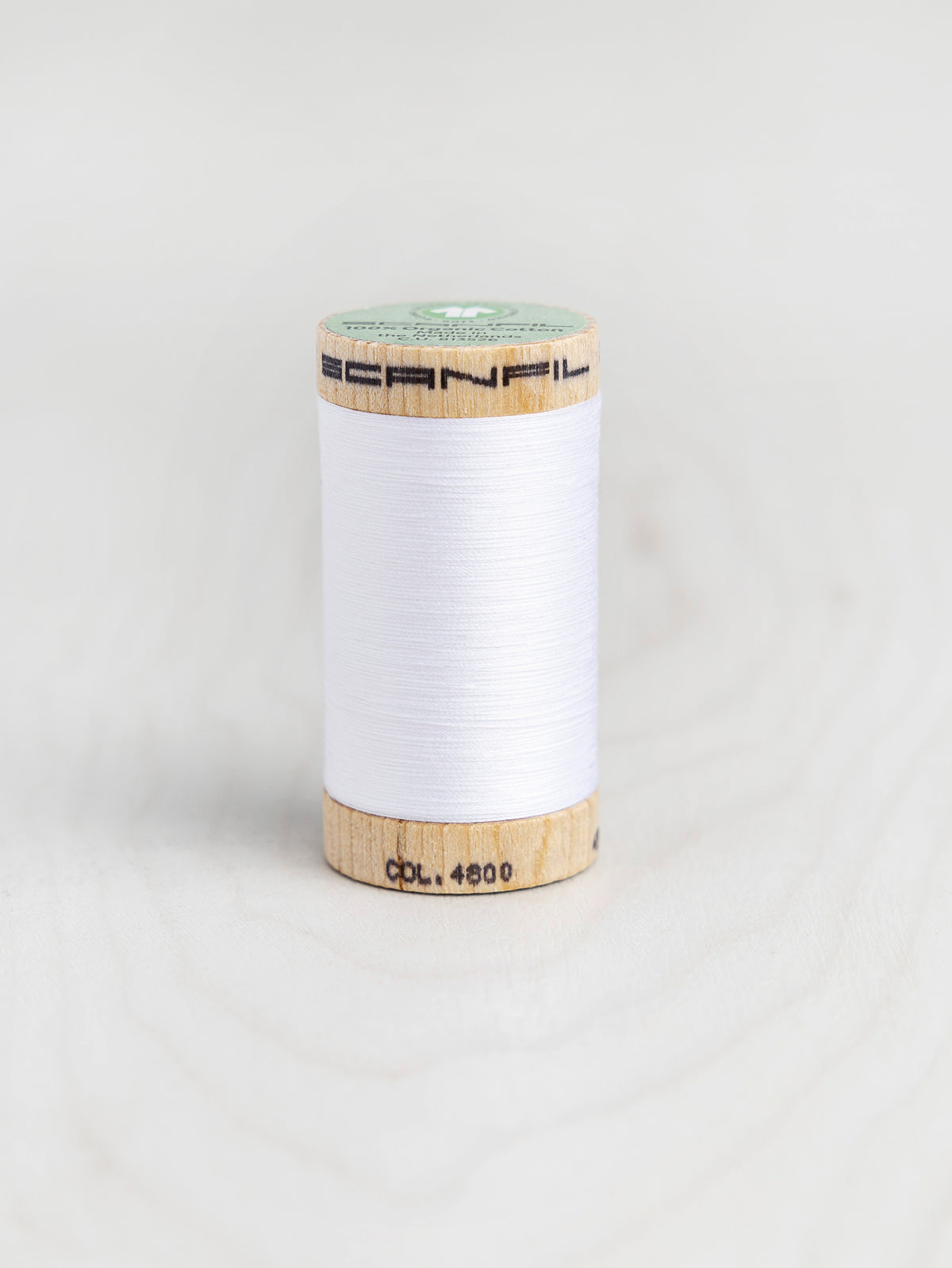 Scanfil Organic Cotton 50wt Thread 500 yards - Bright White 4800 | Core ...