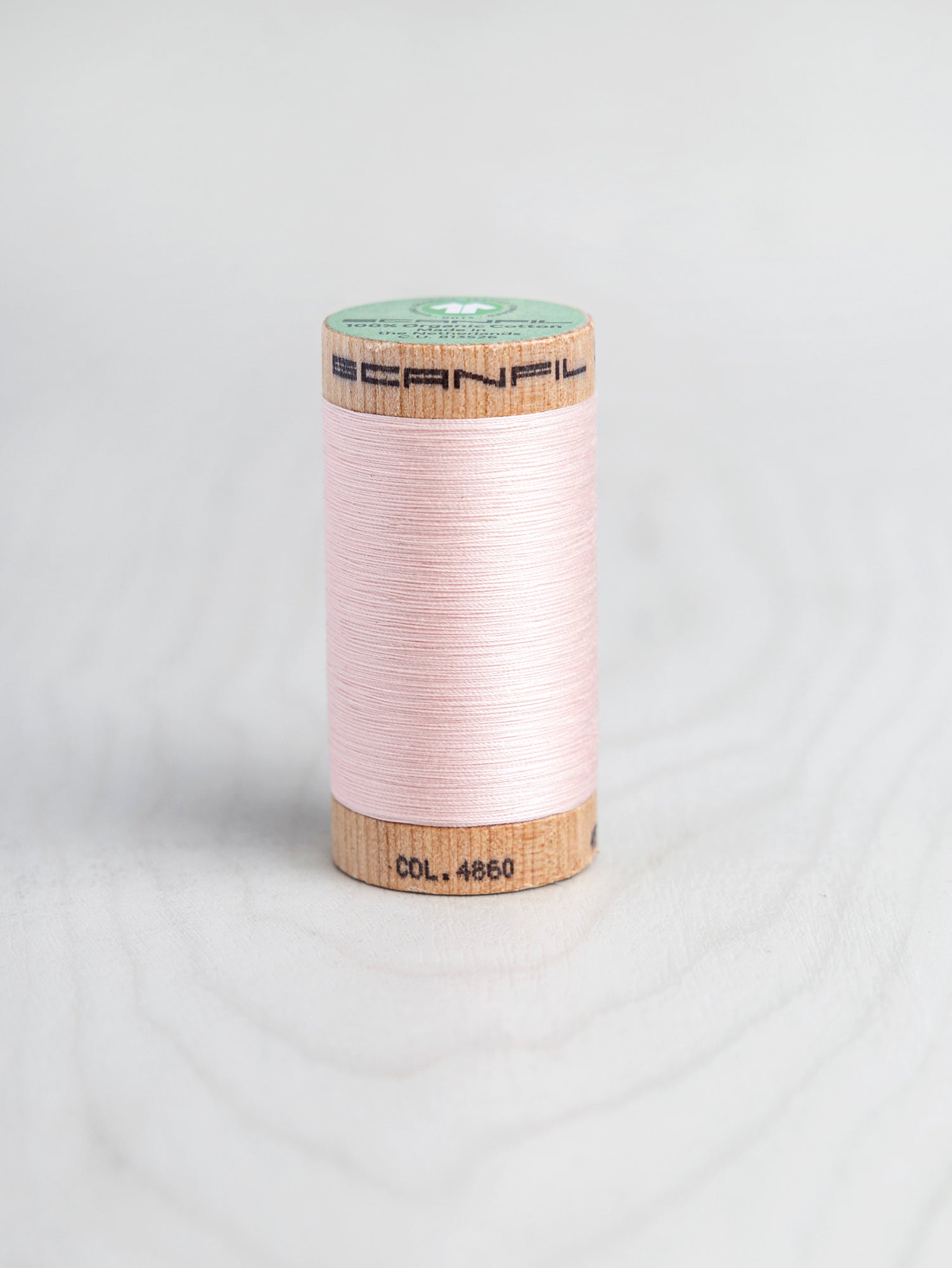 Scanfil Organic Cotton 50wt Thread 500 yards - Crystal Pink 4860 | Core ...