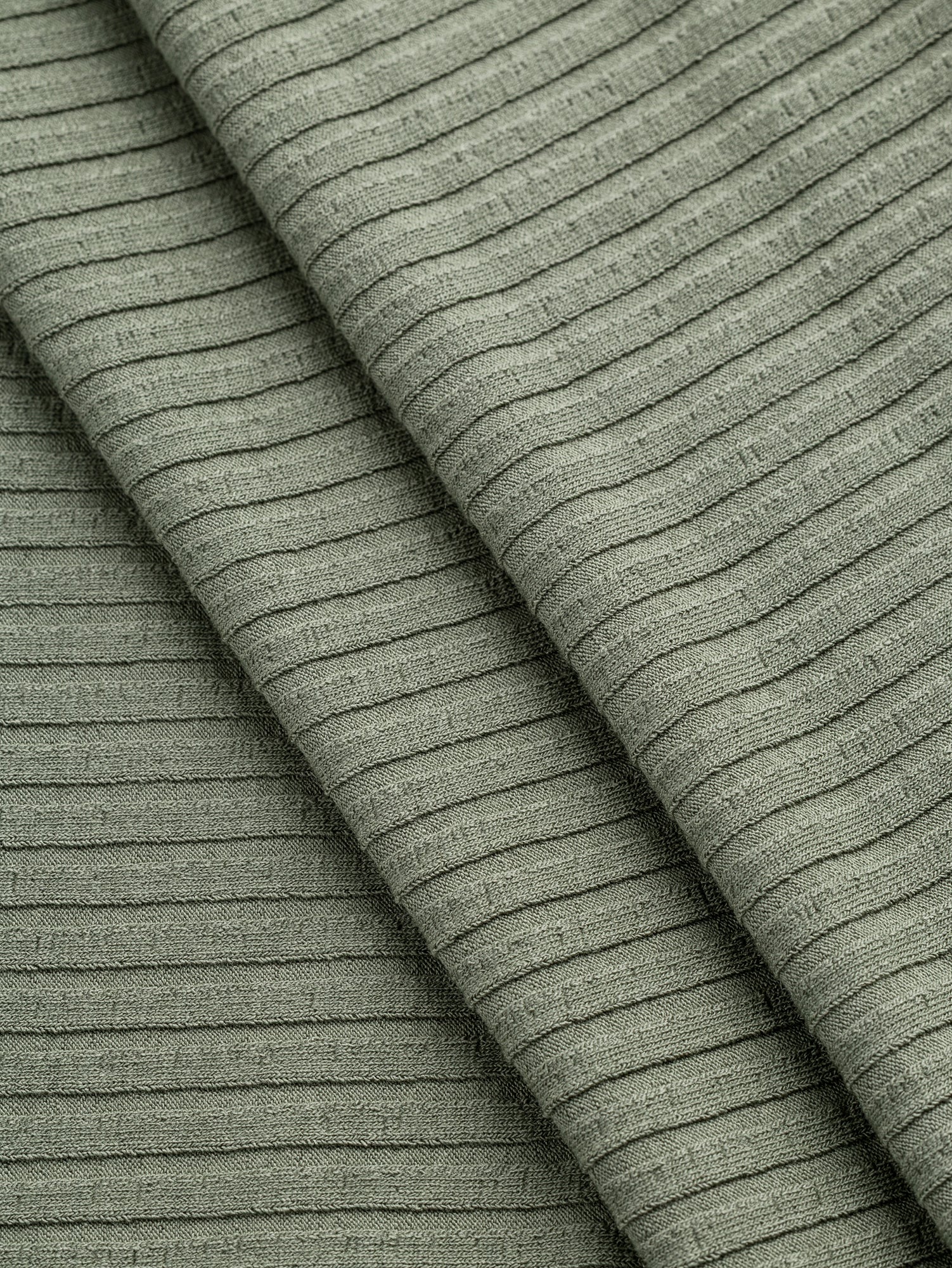 Wide Rib Viscose Knit - Sage | Core Fabrics