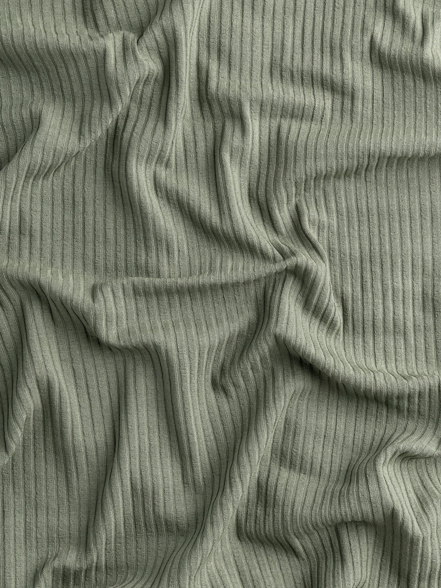 Wide Rib Viscose Knit - Sage | Core Fabrics