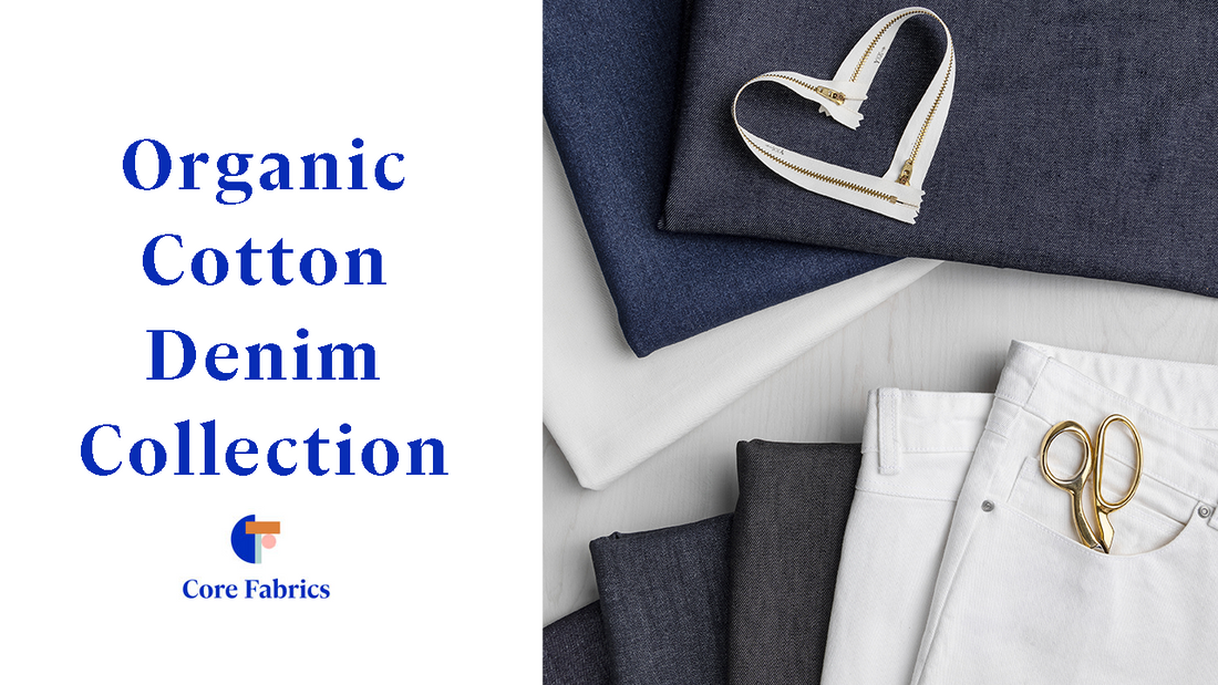 12.25 oz Organic Cotton Stretch Denim - White | Core Fabrics