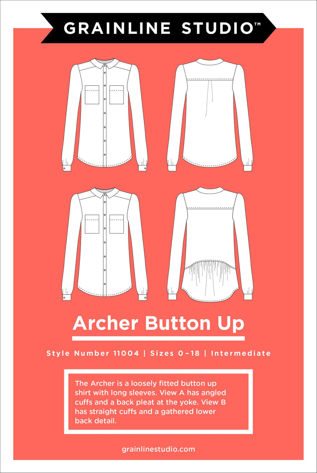 Grainline Pattern - Archer Shirt | Core Fabrics