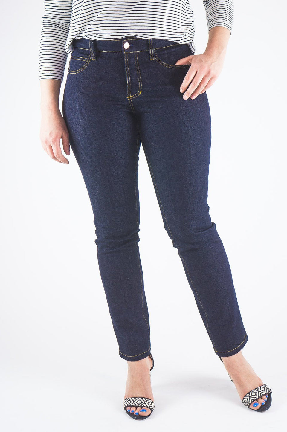 12.25 oz Organic Cotton Stretch Denim - White | Core Fabrics